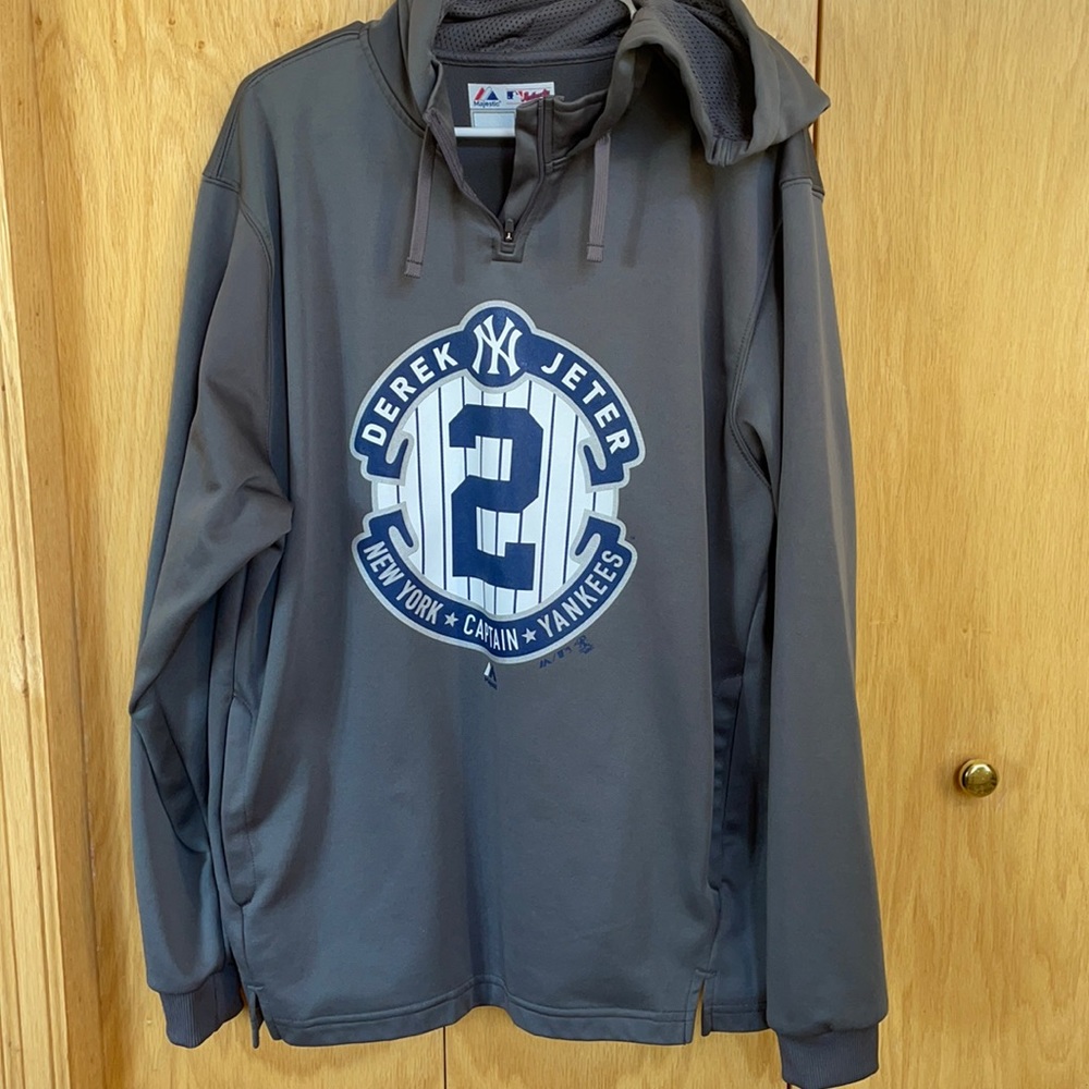 Derek Jeter #2 Ny Yankees Dark Gray Sweatshirt - Gem